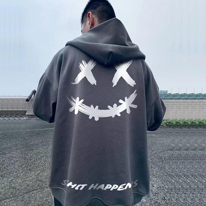 Zipped Cardigan Oversize Hoodie - Helloice Apparel