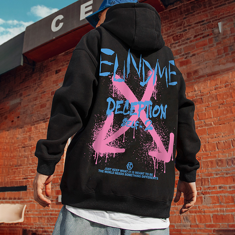 Retro High Street Oversize Hip Hop Hoodie - Helloice Apparel