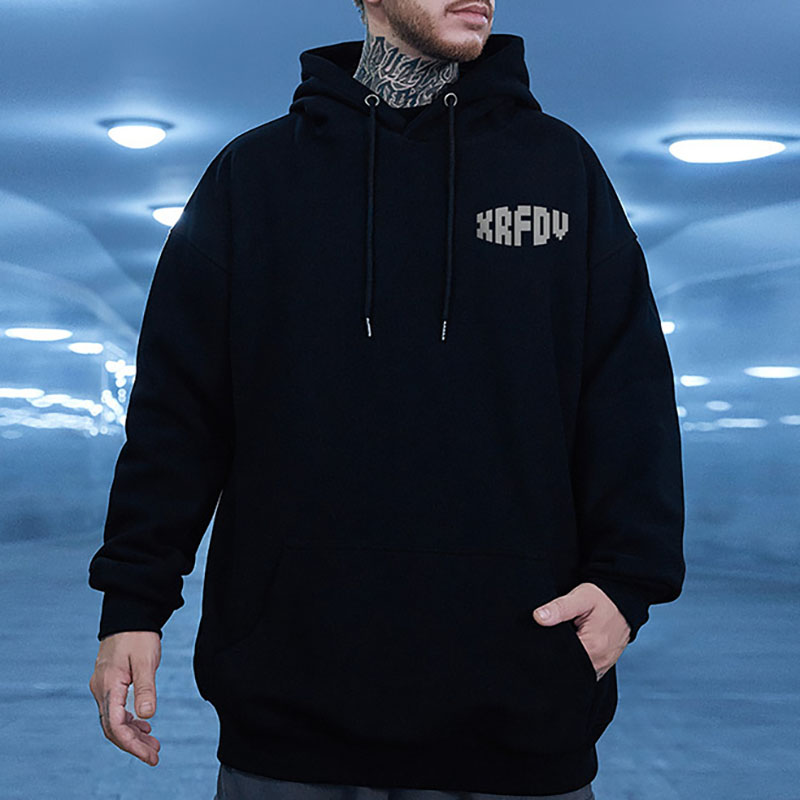 Digital Pixel Man Print Hoodie - Helloice Apparel