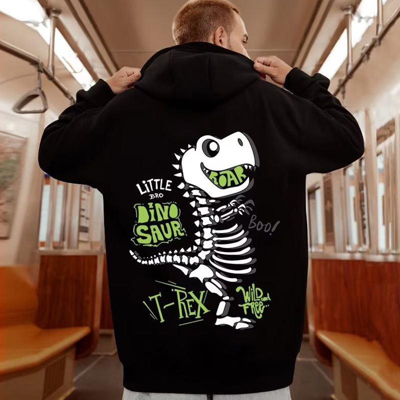 Dinosaur Fossil Print Sweatshirt - Helloice Apparel