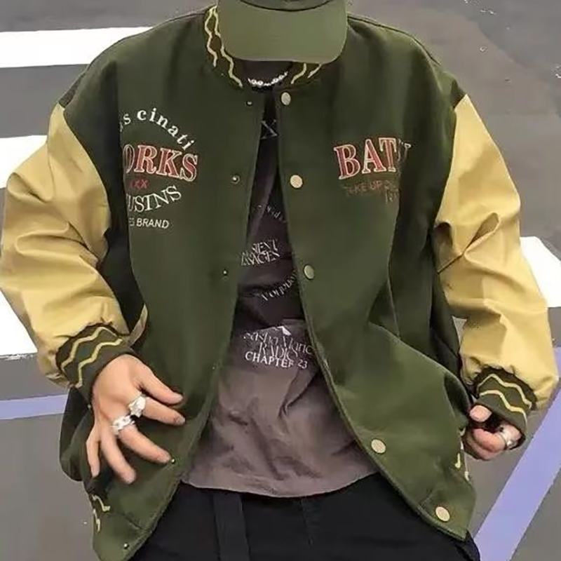 Retro Color Baseball Jacket - Helloice Apparel