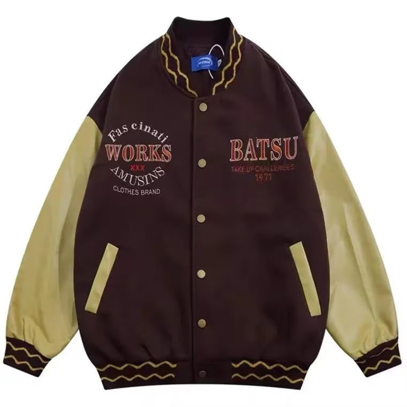 Retro Color Baseball Jacket - Helloice Apparel
