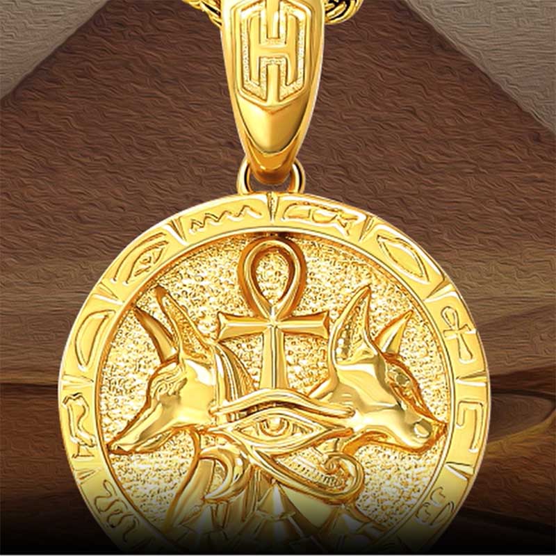 Ancient Egyptian Anubis Ankh Pendant - Helloice Jewelry