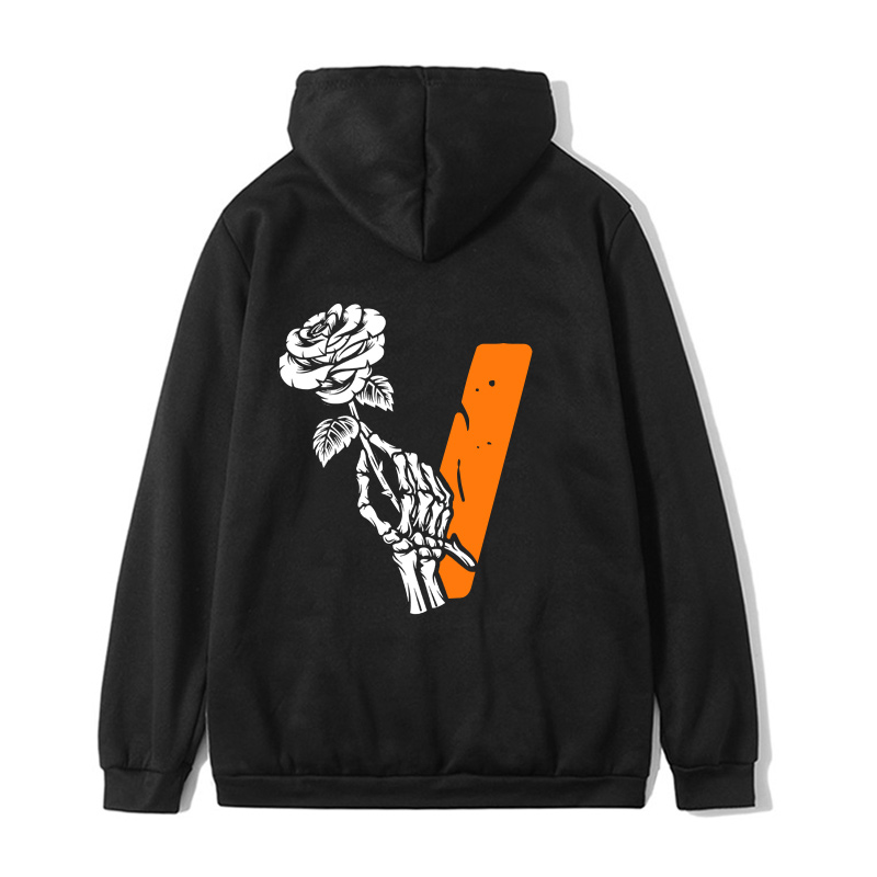 Rose Print Hoodie - Helloice Apparel