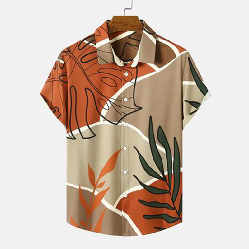 Color Block Floral Print Shirt - Helloice Apparel