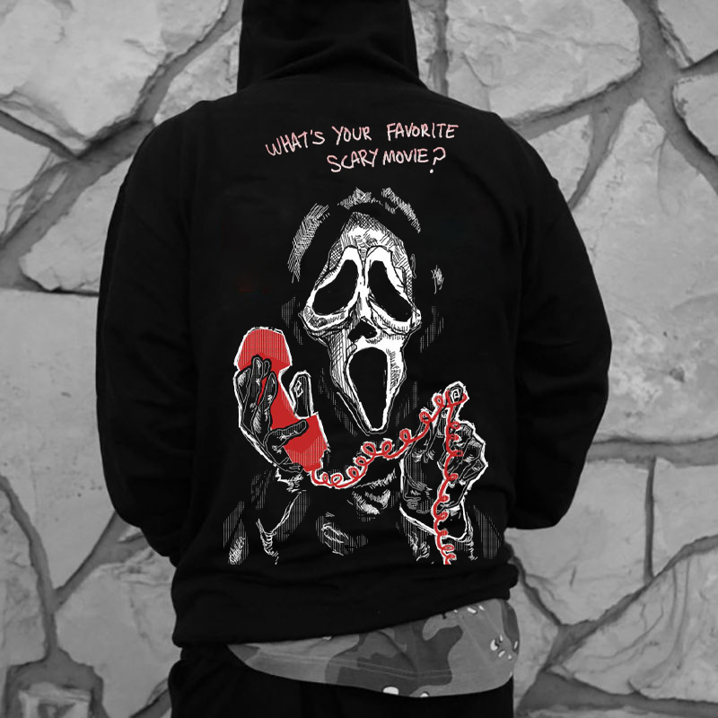Halloween Ghostface Print Sweatshirt - Helloice Apparel