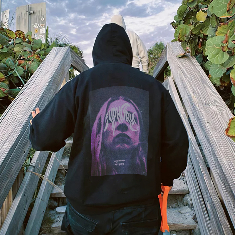 Movie Character Print Hoodie - Helloice Apparel