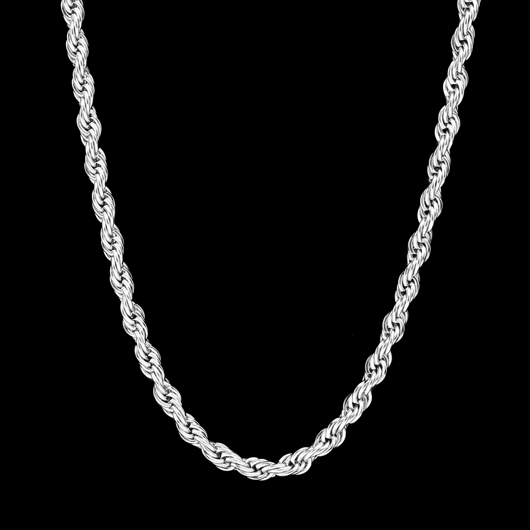 4mm Stainless Steel Rope Chain - Helloice Jewelry