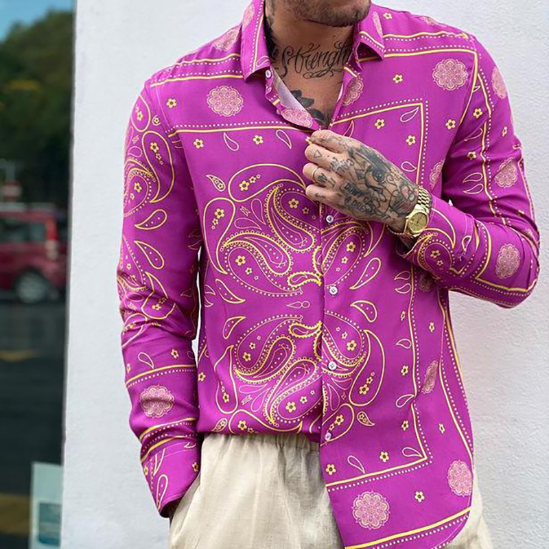 Fashion Long Sleeve Lapel Shirt - Helloice Apparel