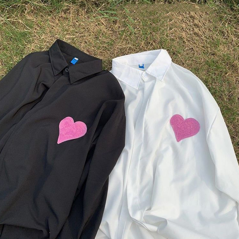 Street Color Heart Long Sleeve Shirt - Helloice Apparel