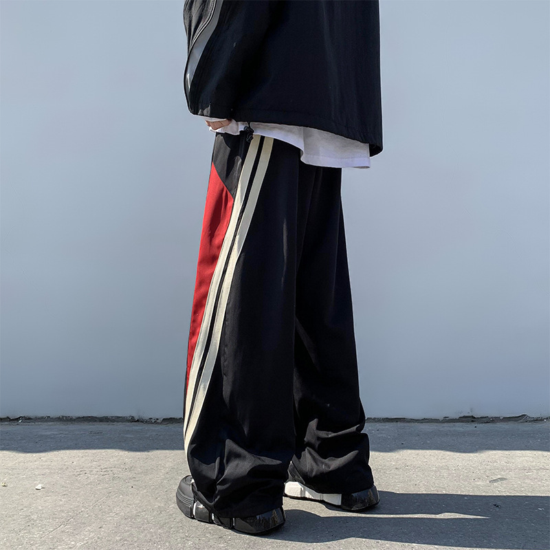 Street Sports Straight Colorblock Casual Pants - Helloice Apparel