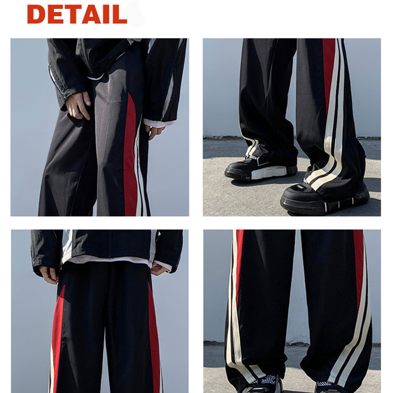 Street Sports Straight Colorblock Casual Pants - Helloice Apparel