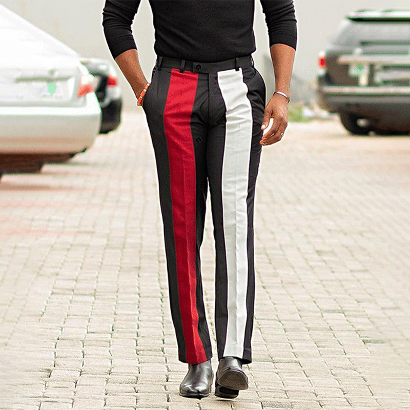 Plaid Colorblock Business Lounge Pants - Helloice Apparel