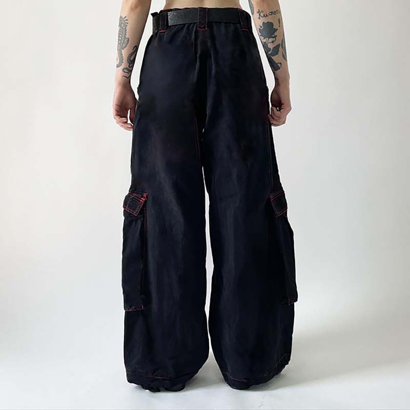 Street Style High Waist Cargo Casual Pants - Helloice Apparel