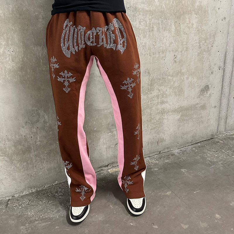 Casual Color Matching Straight Leg Sweatpants - Helloice Apparel