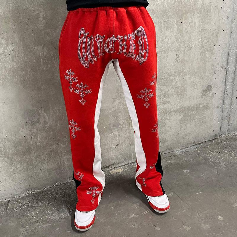 Casual Color Matching Straight Leg Sweatpants - Helloice Apparel