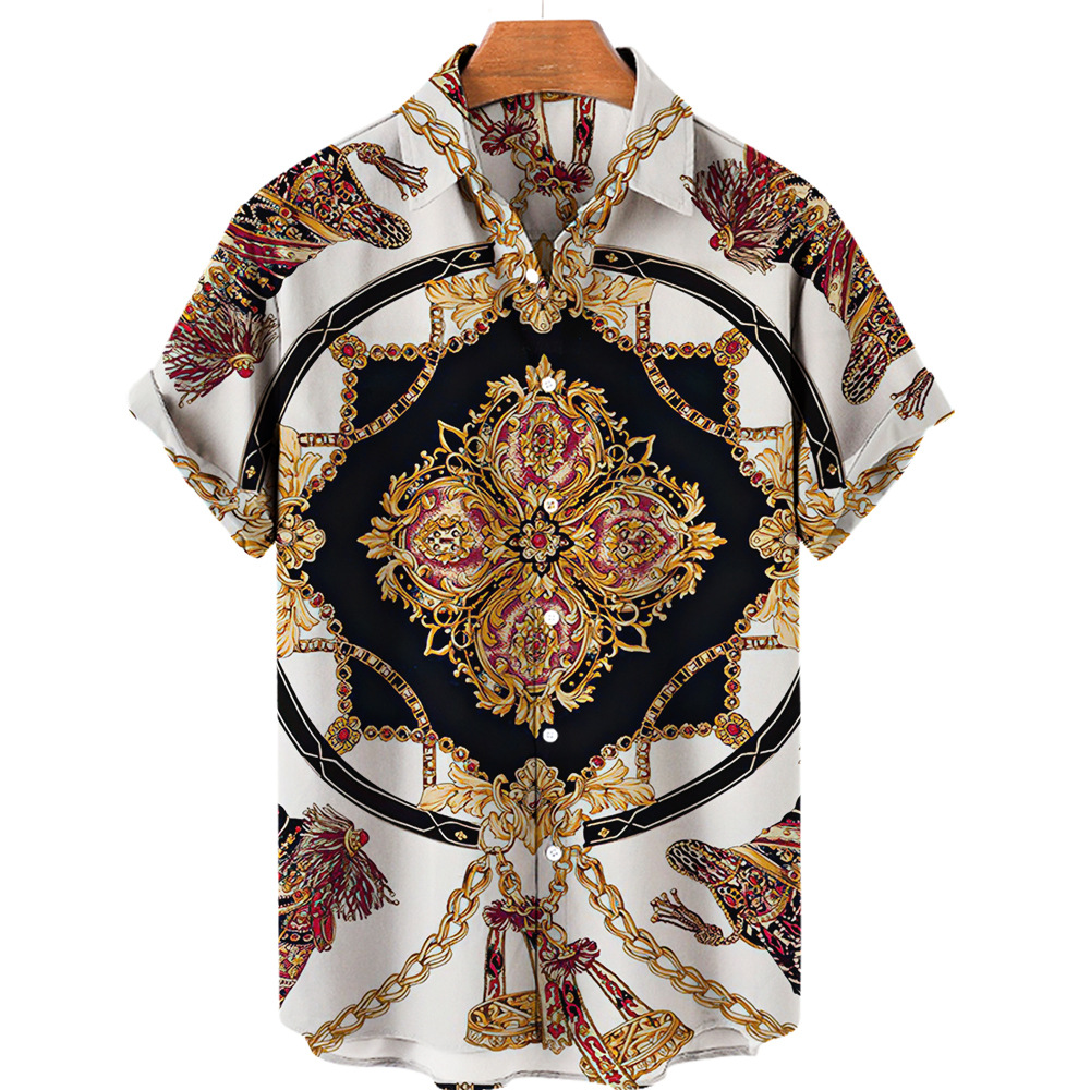 Court Baroque Print Shirt - Helloice Apparel