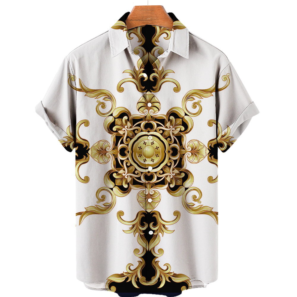 Court Baroque Print Shirt - Helloice Apparel