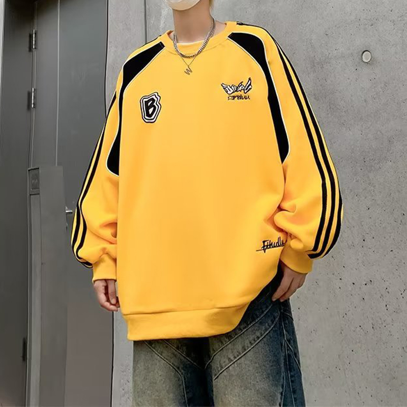 American Retro Color Block Sweatshirt - Helloice Apparel