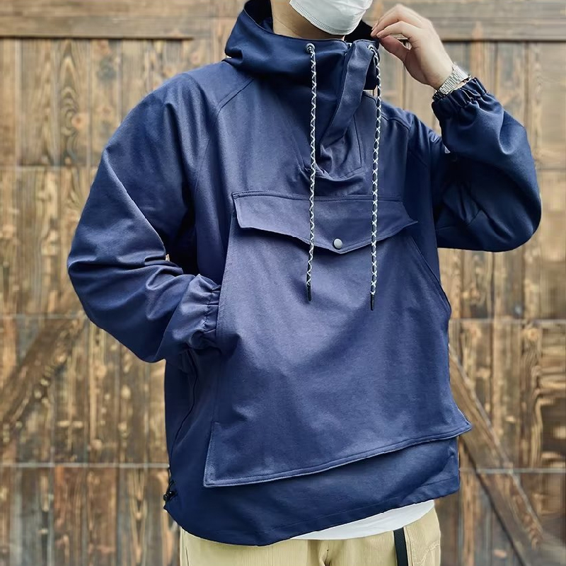 Heavy Craftsmanship Loose Hooded Jacket - Helloice Apparel