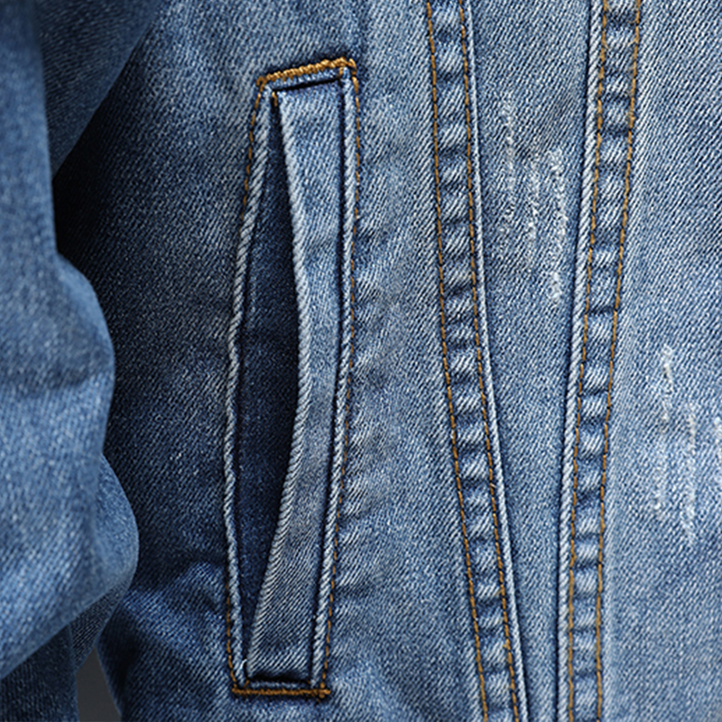 Heavy Washed Savage Embroidered Denim Jacket - Helloice Apparel