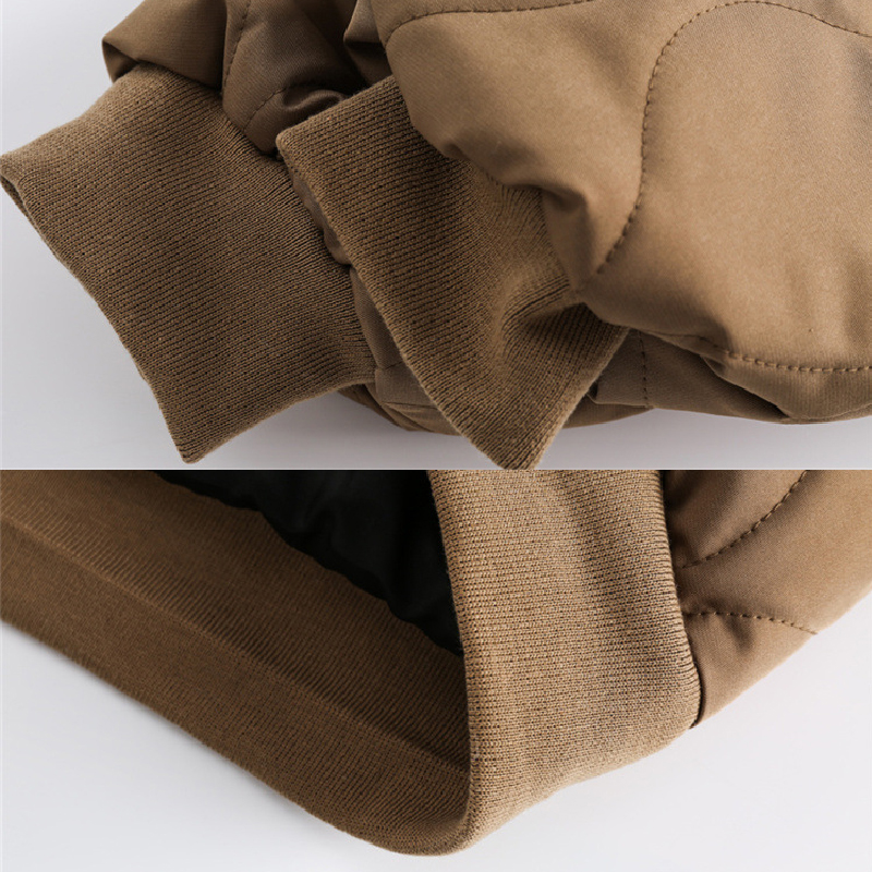 Lambswool Patchwork Lapel Thermal Jacket - Helloice Apparel