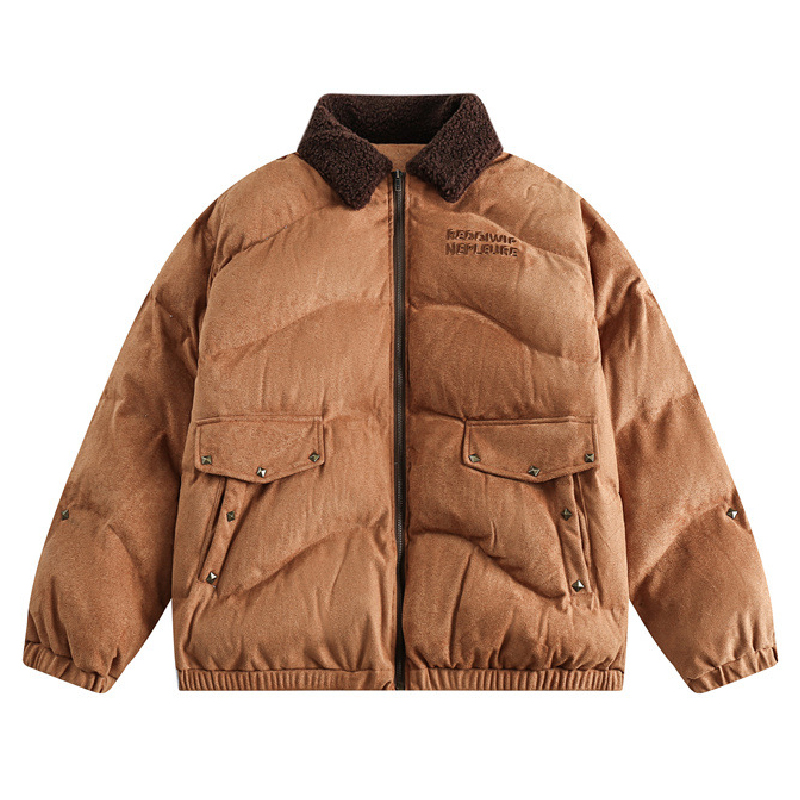 Solid Color Lapel Baker Jacket - Helloice Apparel