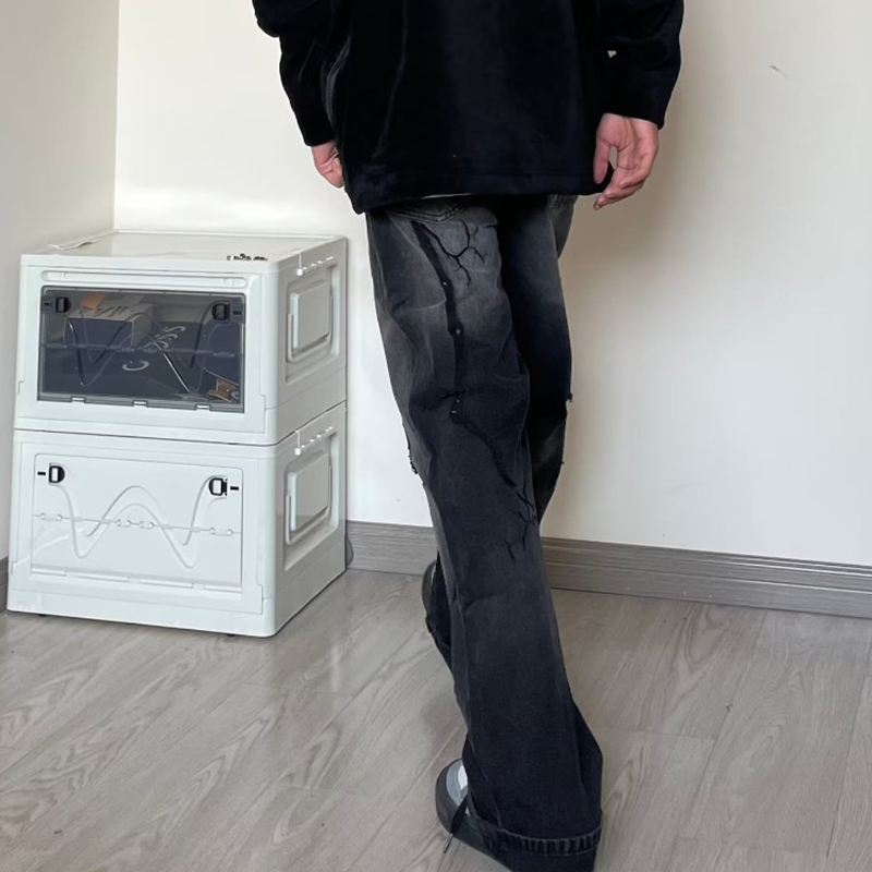 Fashion Washed Gradient Street Jeans - Helloice Apparel