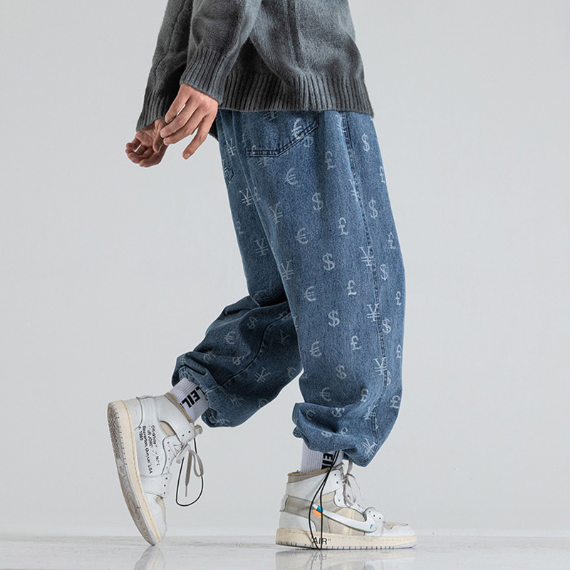 Money Sign Graffiti Jeans - Helloice Apparel