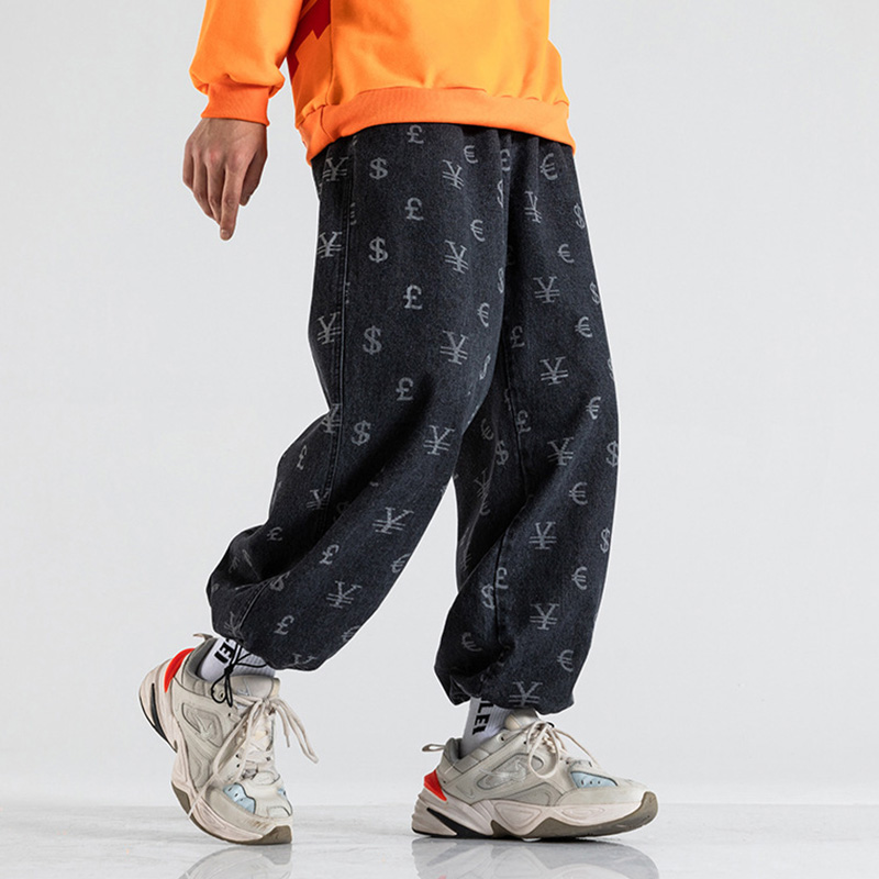 Money Sign Graffiti Jeans - Helloice Apparel