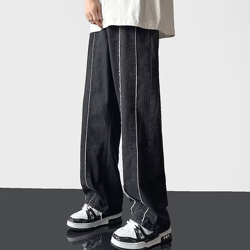 Raw Edge Washed Gradient Jeans - Helloice Apparel