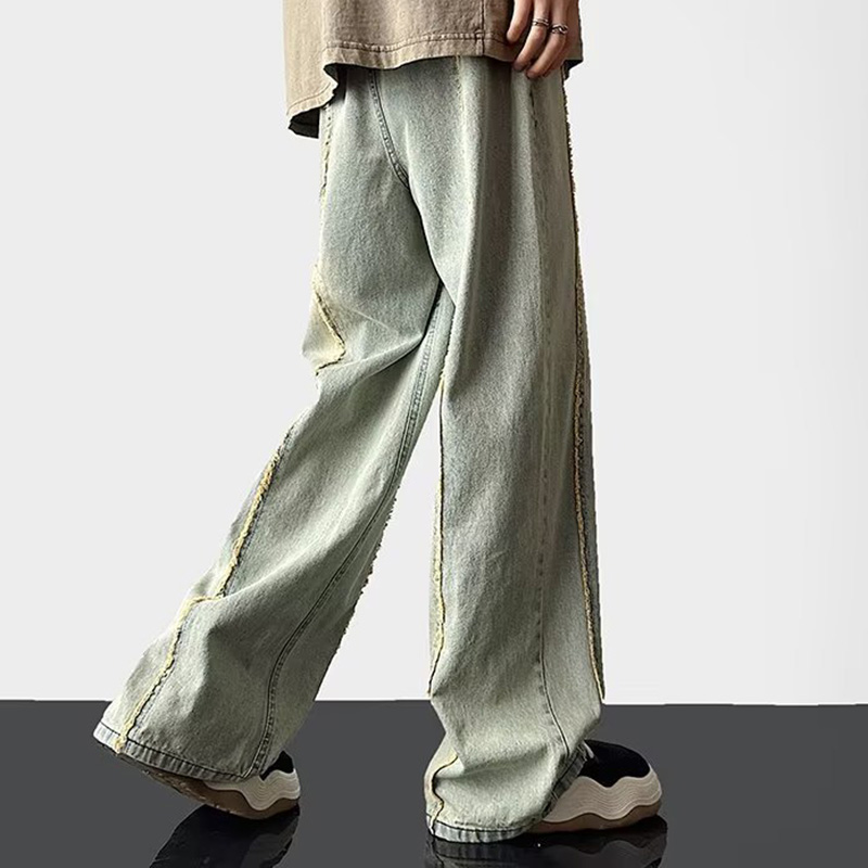 Raw Edge Washed Gradient Jeans - Helloice Apparel