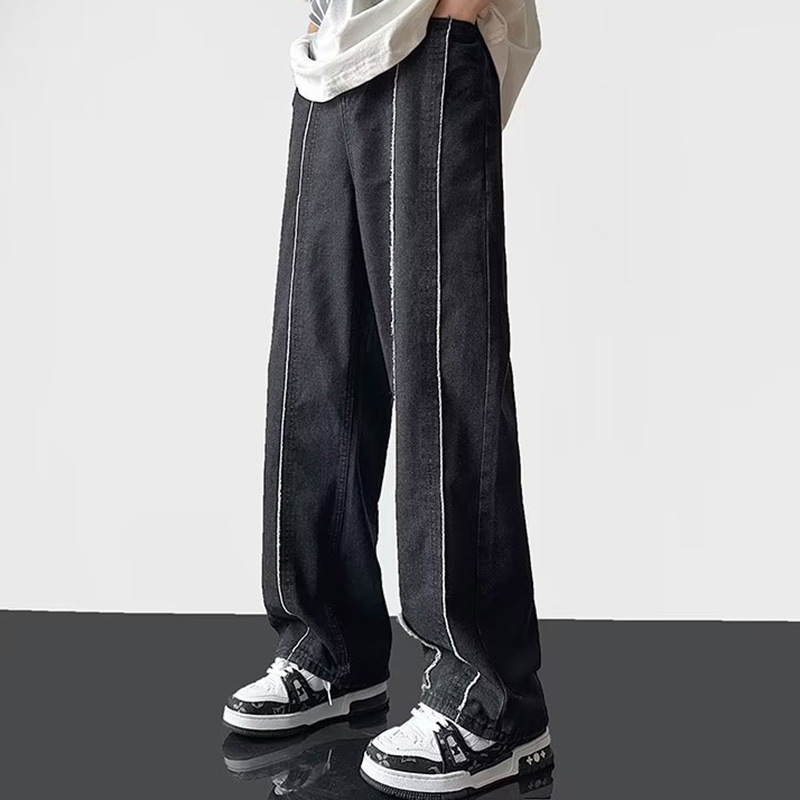 Raw Edge Washed Gradient Jeans - Helloice Apparel