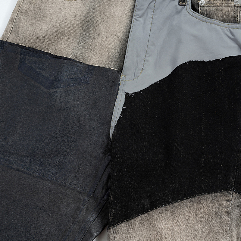 Contrast Panel Bootcut Jeans - Helloice Apparel
