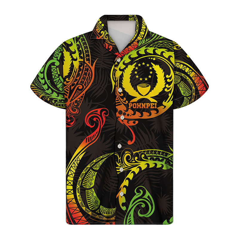 Baroque Vintage Print Resort Shirt - Helloice Apparel