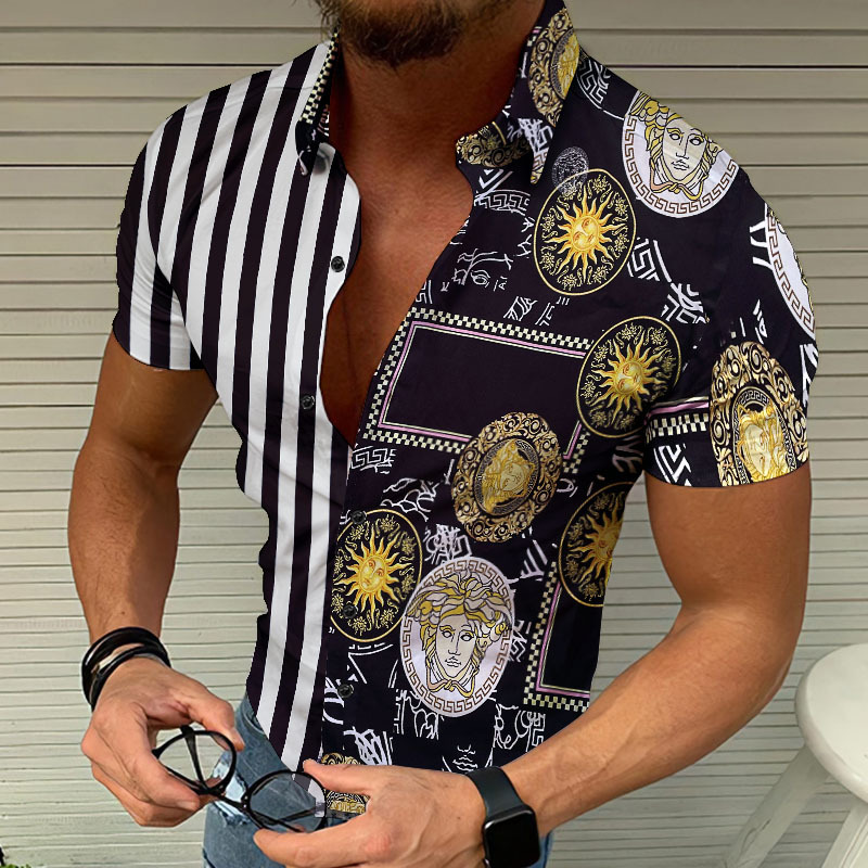 Casual Men's Beach Print Shirt - Helloice Apparel
