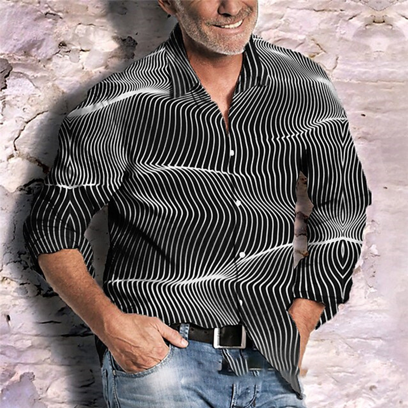 Geometric Print Shirt - Helloice Apparel