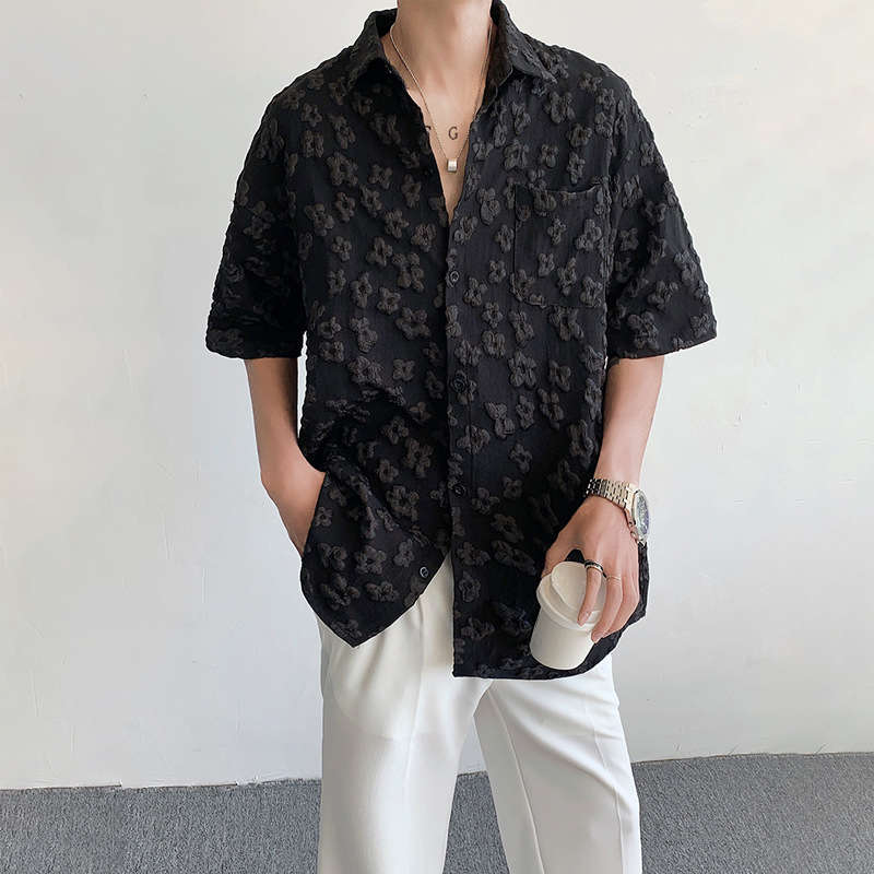 Three-Dimensional Embossed Shirt - Helloice Apparel