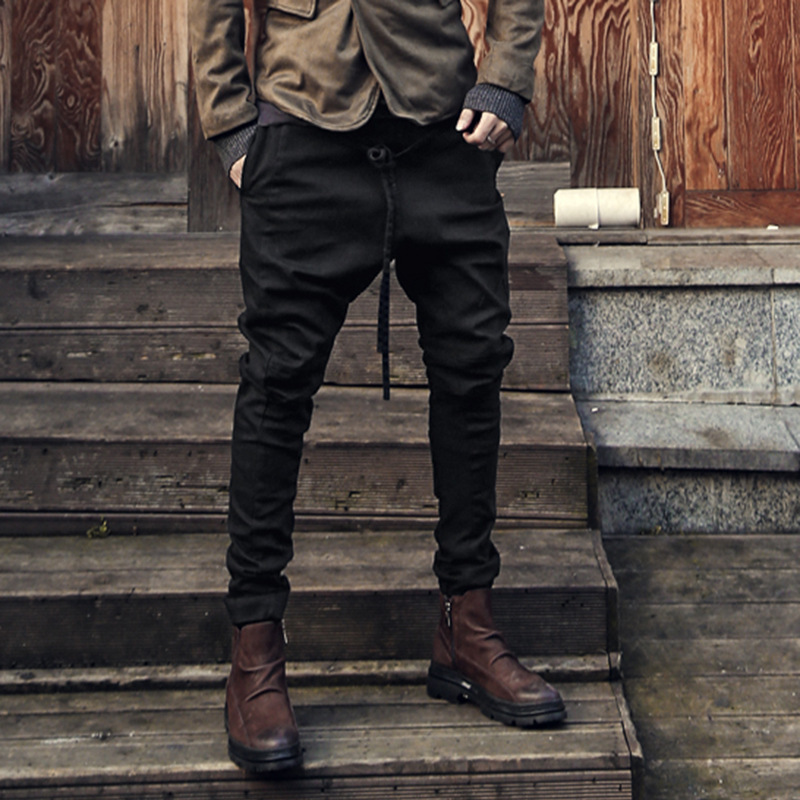 Solid Color Casual Harem Pants Helloice Apparel