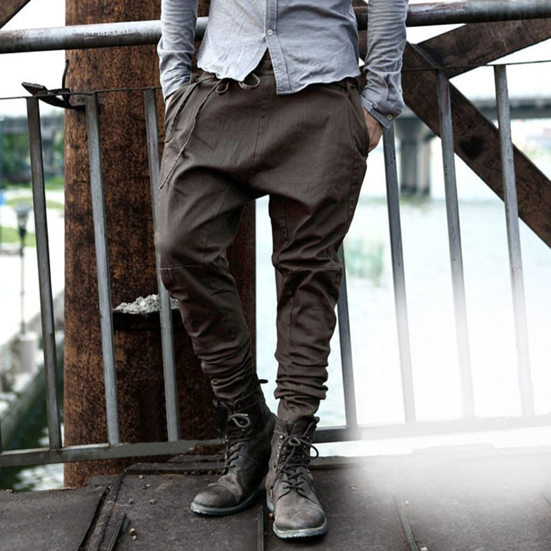 Solid Color Casual Harem Pants Helloice Apparel