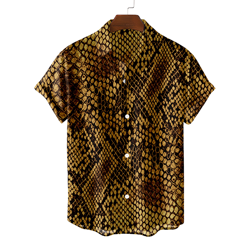 Animal Print Element Hawaiian Beach Shirt Collection - Helloice Apparel