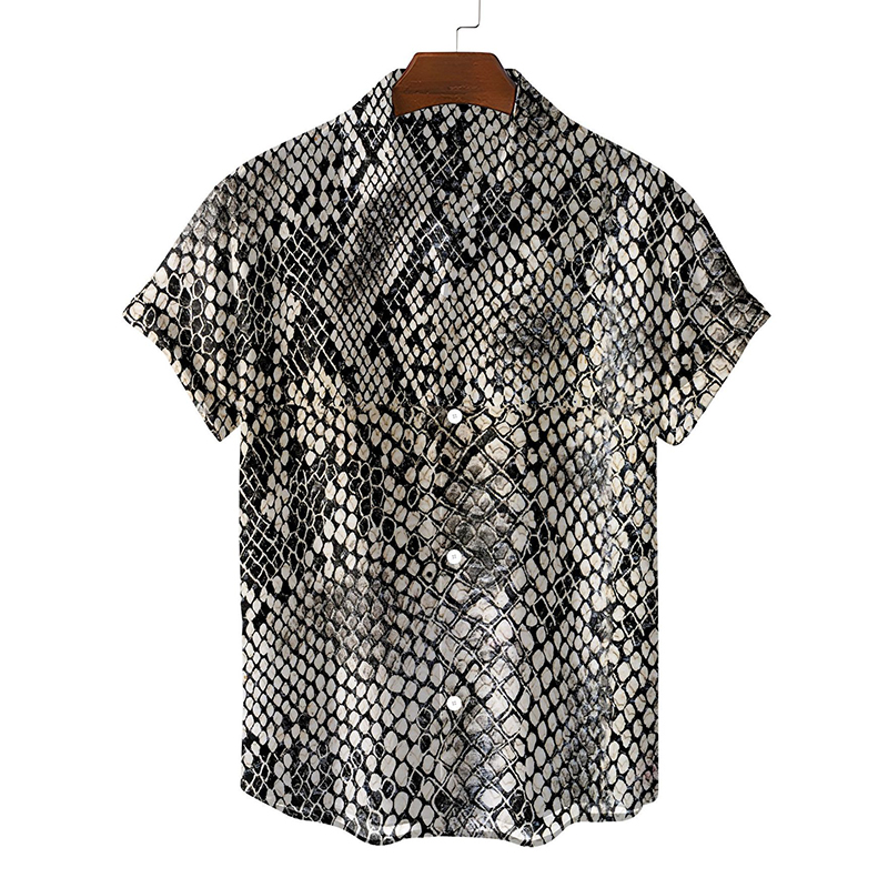 Animal Print Element Hawaiian Beach Shirt Collection - Helloice Apparel