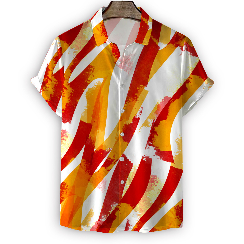 Statement Stripe Hawaiian Vacation Shirt - Helloice Apparel