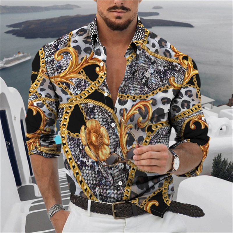 Resort Baroque Print Shirt - Helloice Apparel