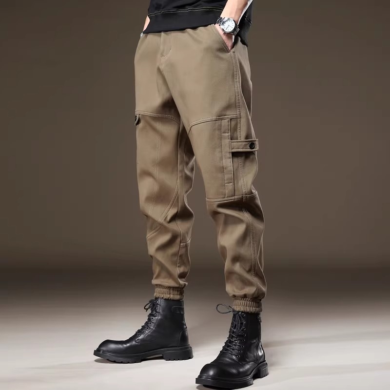 Retro Solid Color Cargo Pants - Helloice Apparel
