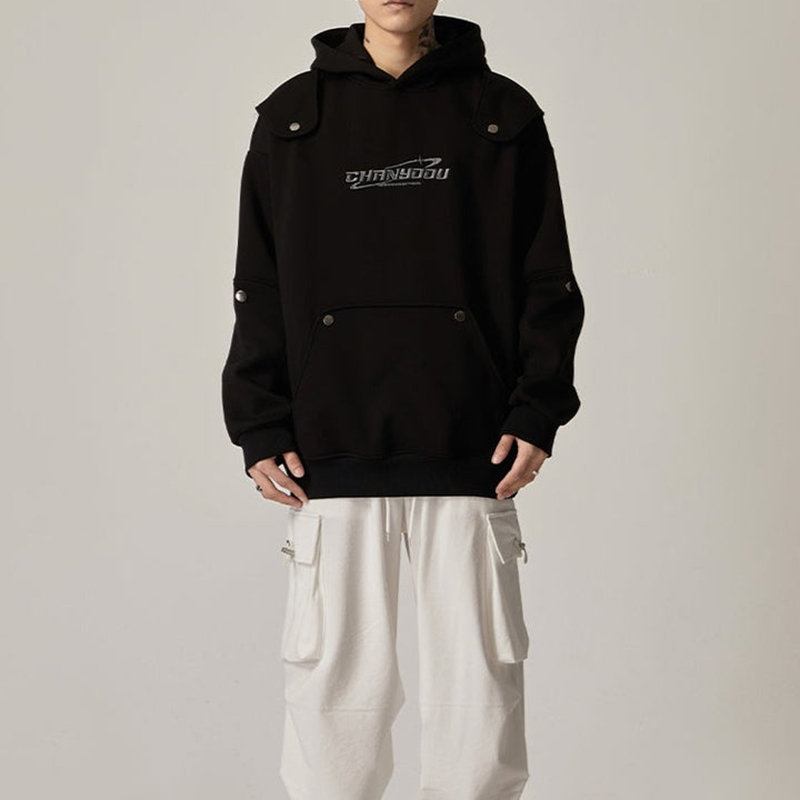 Street Functional Wasteland Punk Style Hoodie - Helloice Apparel