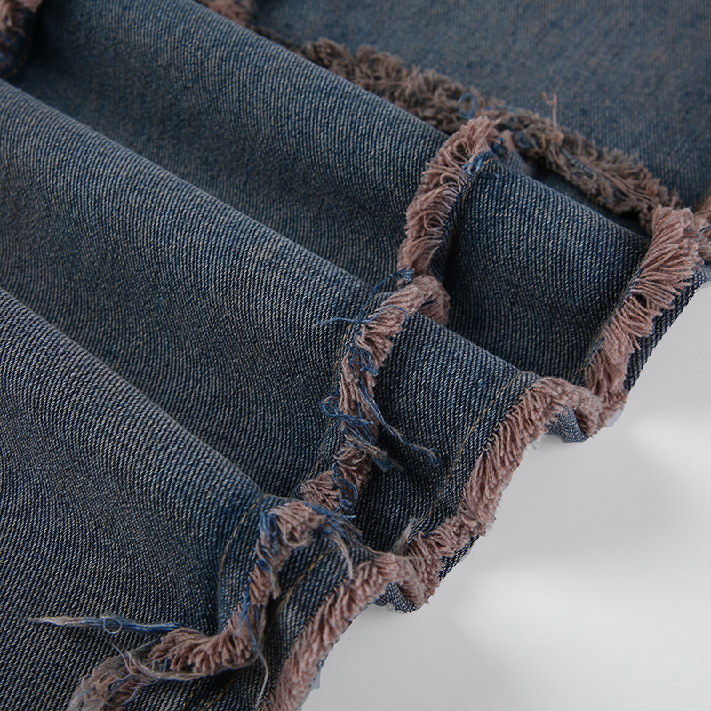 Street Hip Hop Raw Edge Patchwork Jeans - Helloice Apparel