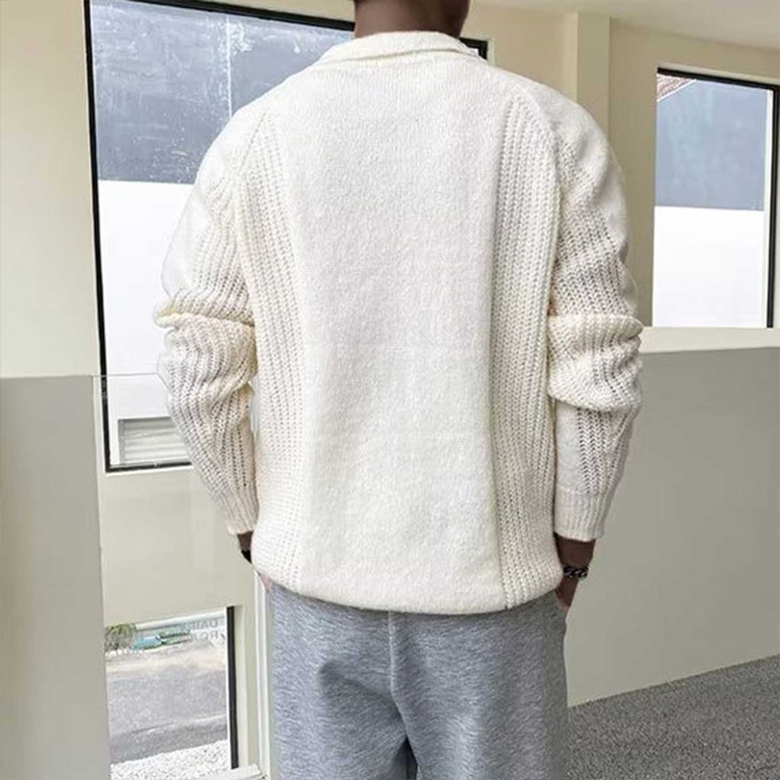 Stretch Fake Pocket Knit Sweater - Helloice Apparel
