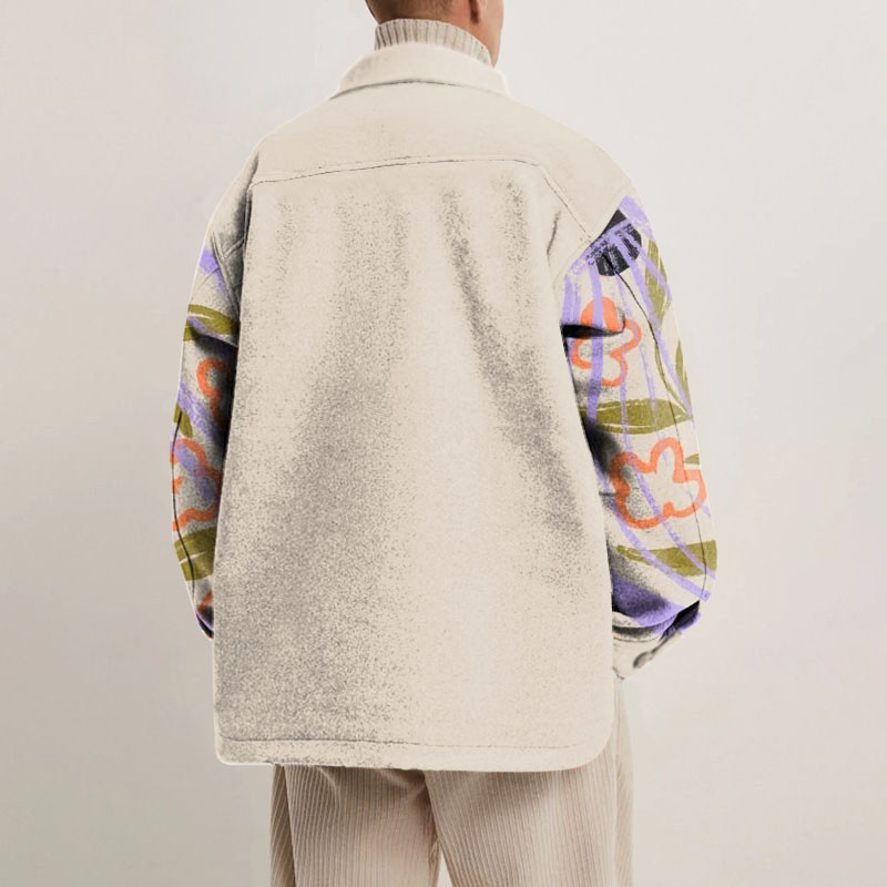 Street Neutral Gossip Yin-Yang Print Jacket - Helloice Apparel