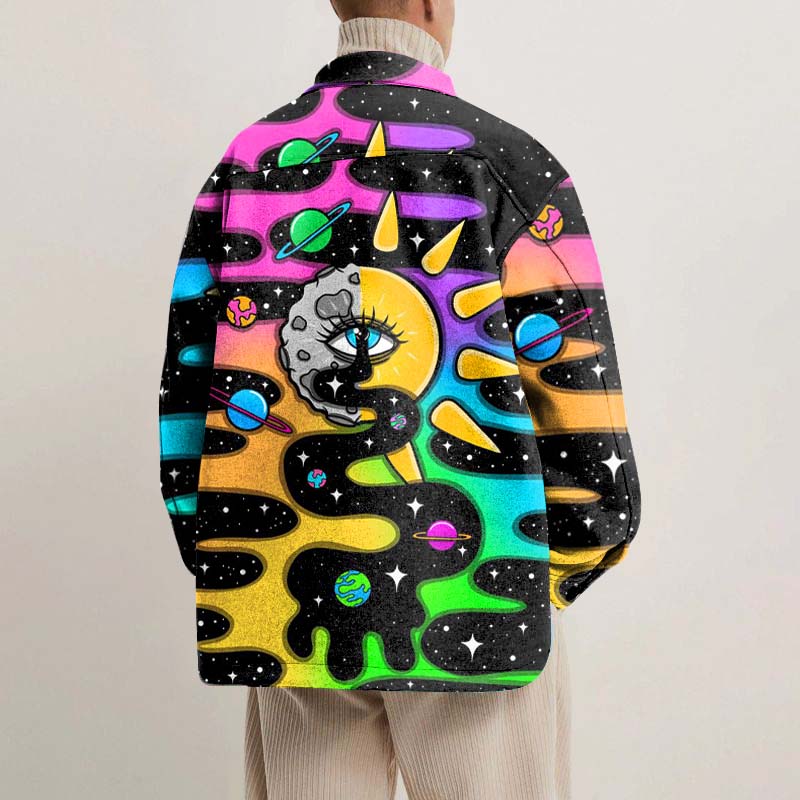 Cosmic Eye Graffiti Shirt Jacket - Helloice Apparel